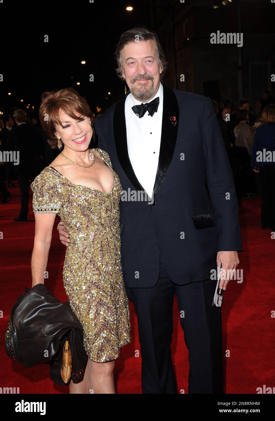 Kathy Lette, Stephen Fry arrives at the world premiere of Skyfall James ...