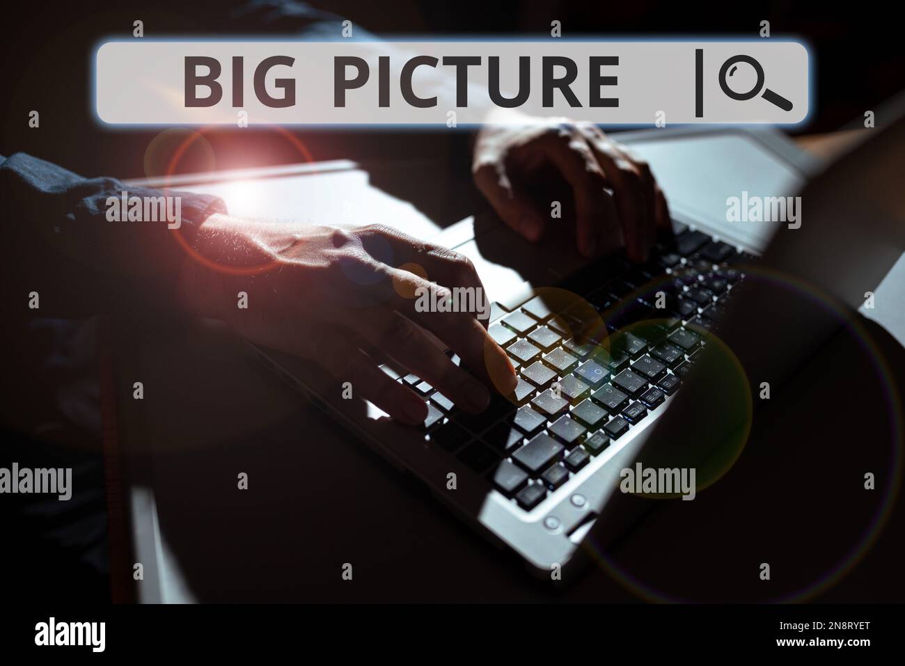 Text sign showing Big Picture. Conceptual photo most important facts ...