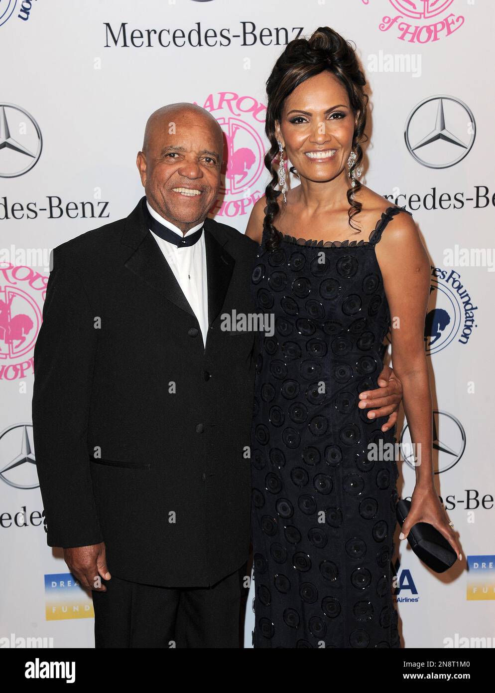 Berry Gordy and Eskedar Gobeze arrive at The Carousel of Hope at The ...