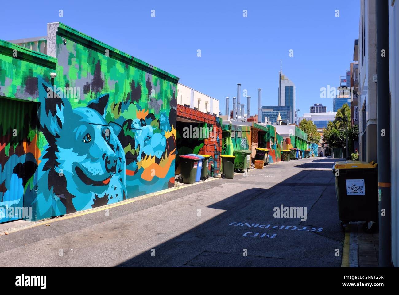 Perth: Mural in Via Torre, Northbridge, by local artists ‘Too Much ...