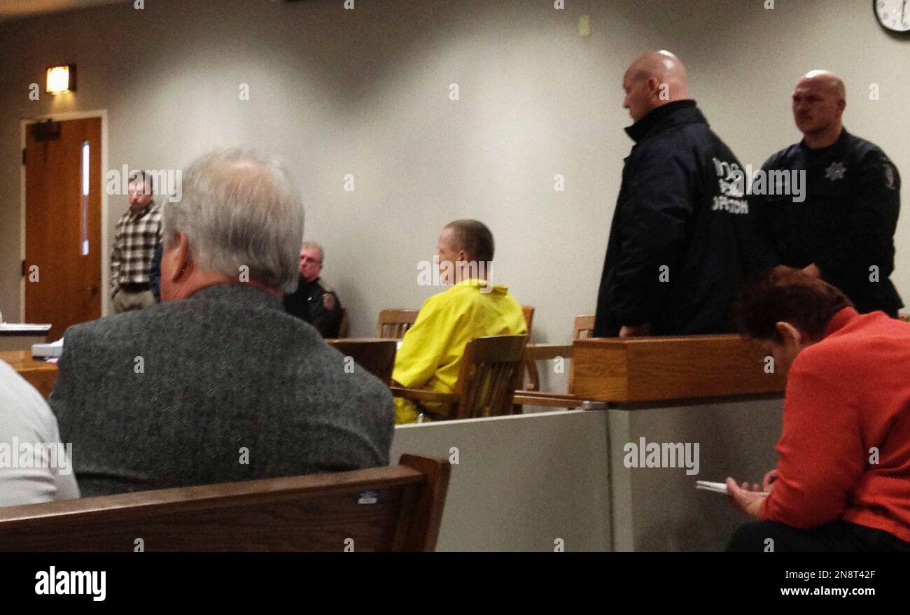 In this March 5, 2012 file photo, Nicholas Sheley, 32, in yellow ...