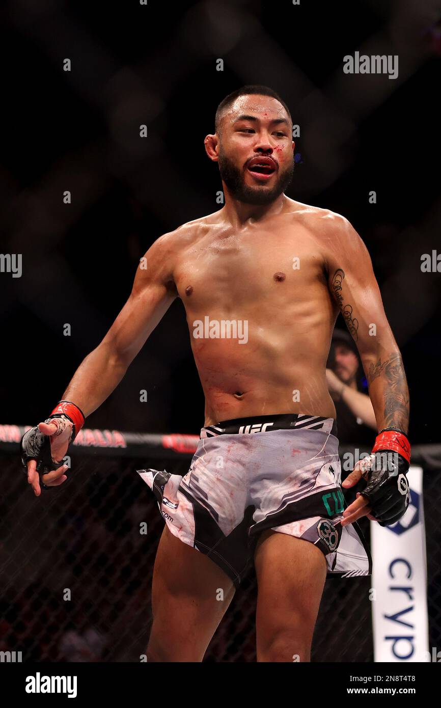 Josh Culibao of Australia celebrates his win against Melsik ...