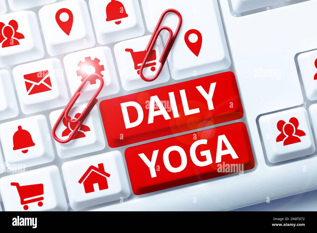 Sign displaying Daily Yoga. Internet Concept series of Yoga workouts to ...