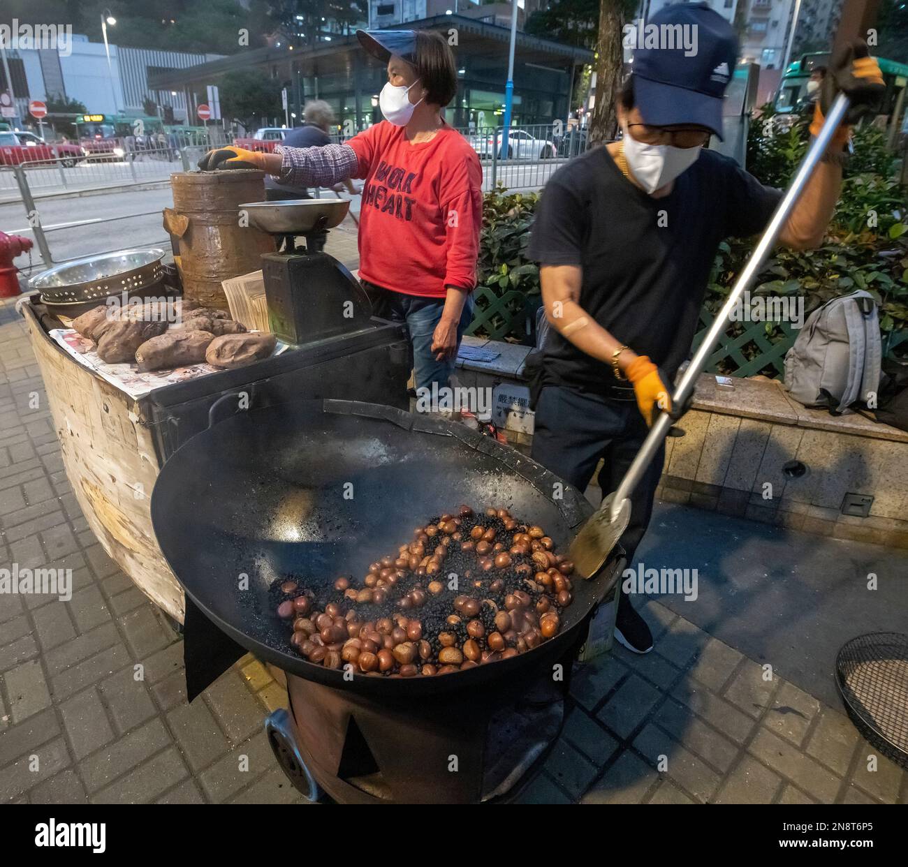 Traditional Roasted Chestnuts, Hong Kong, China Stock Photo - Alamy
