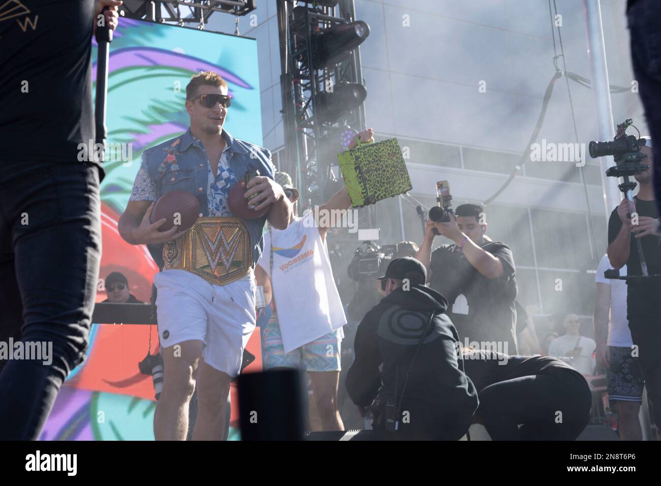 Rob Gronkowski makes an appearance at Gronk Beach music festal during ...