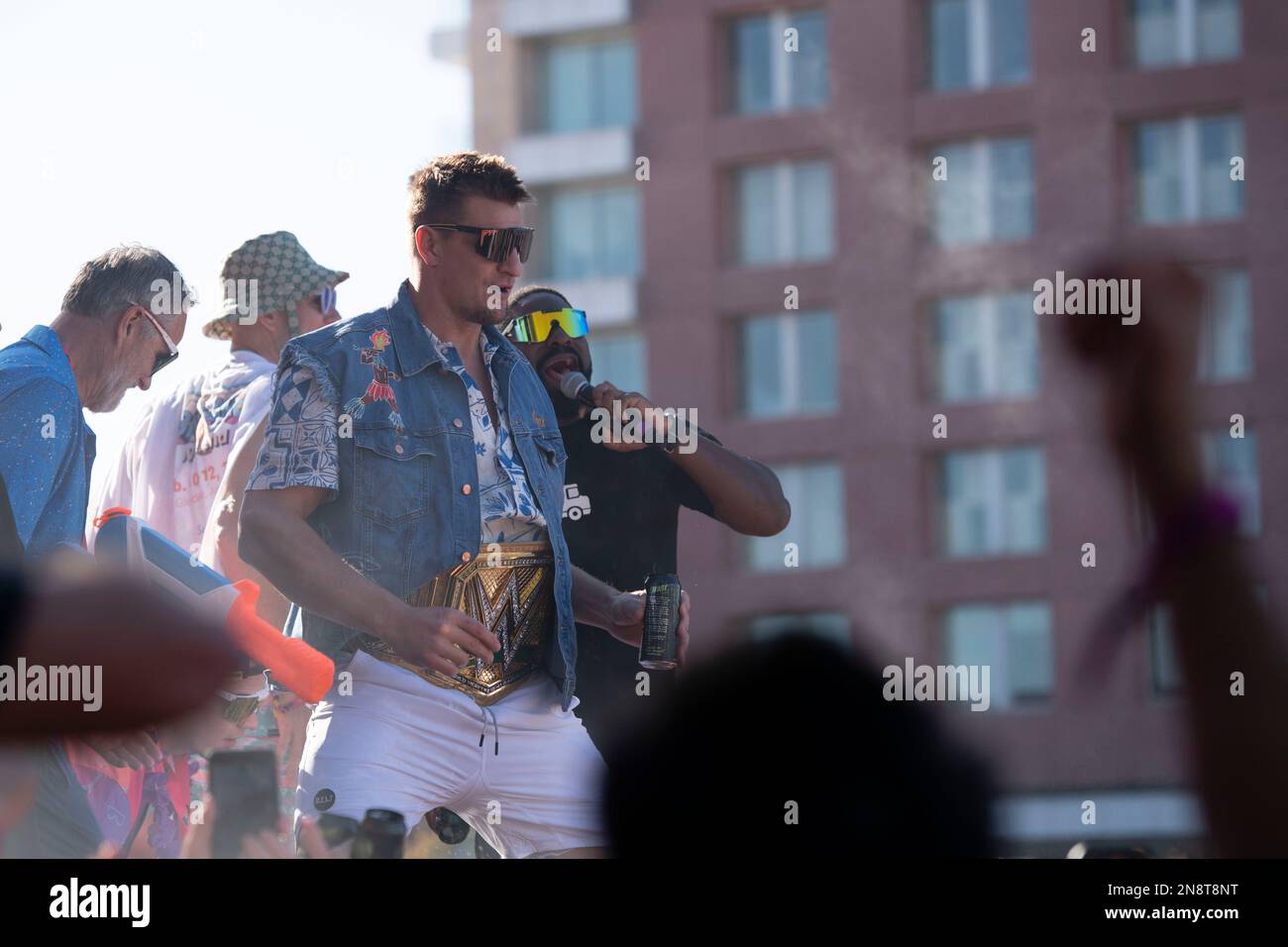Rob Gronkowski makes an appearance at Gronk Beach music festal during ...