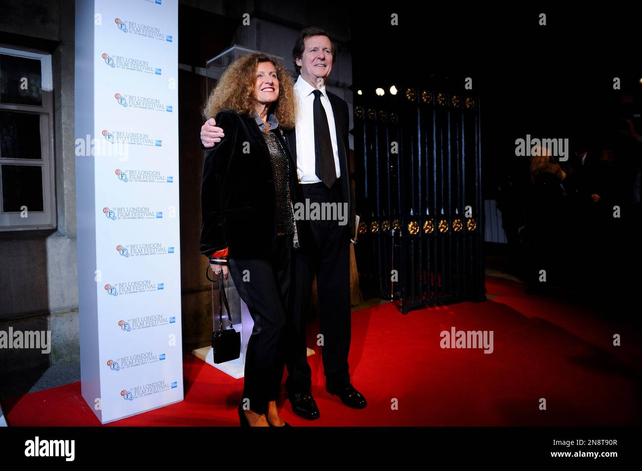 Nicole Fhari & Sir David Hare arrive at the BFI London Film Festival ...