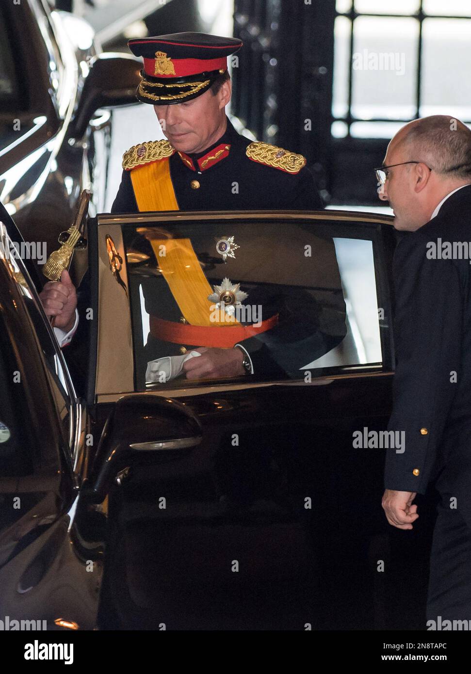 Luxembourg's sovereign Grand Duke Henri leaves the Grand Ducal Palace ...