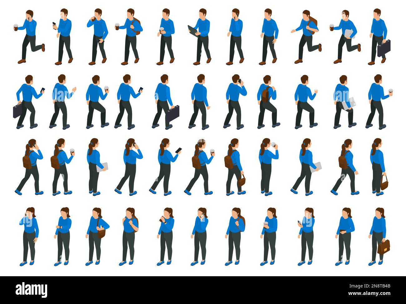 Female student talking male Stock Vector Images - Alamy