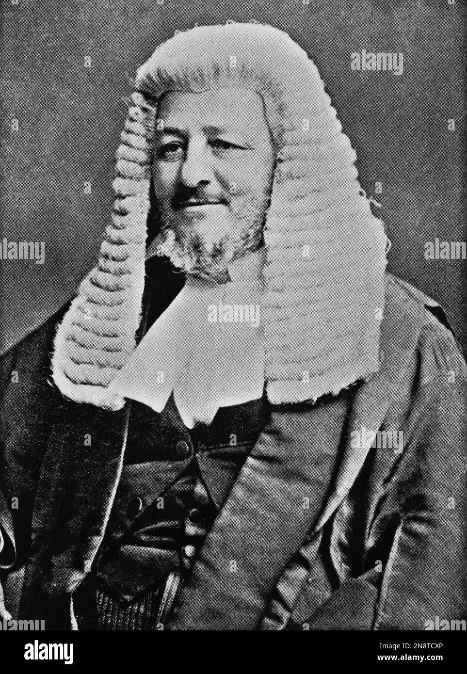 Judah Benjamin is shown in a portrait made when he was in the role of a barrister circa 1865 ...
