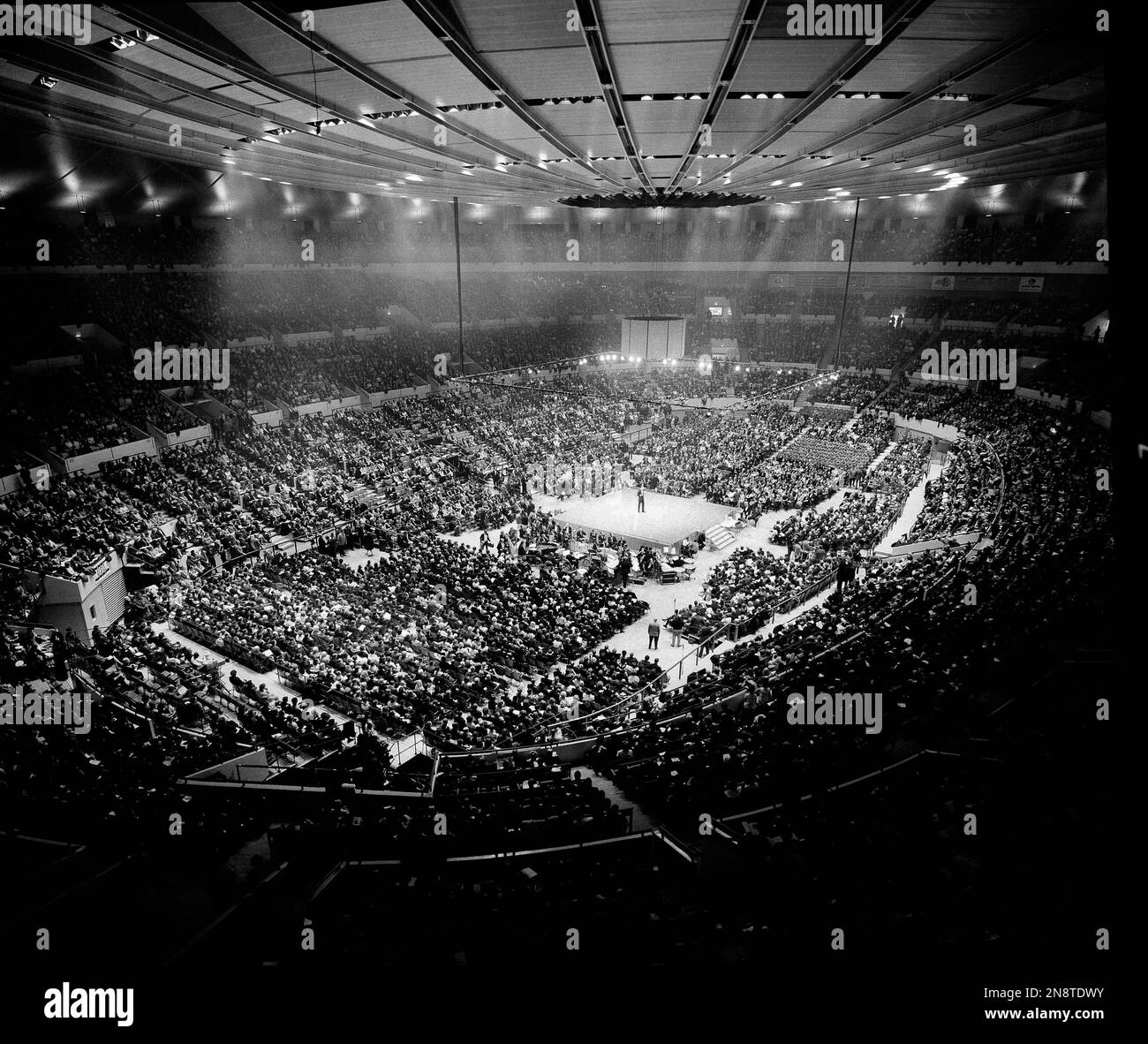 Bright stage lights shine as crowd fills the main auditorium of the new ...
