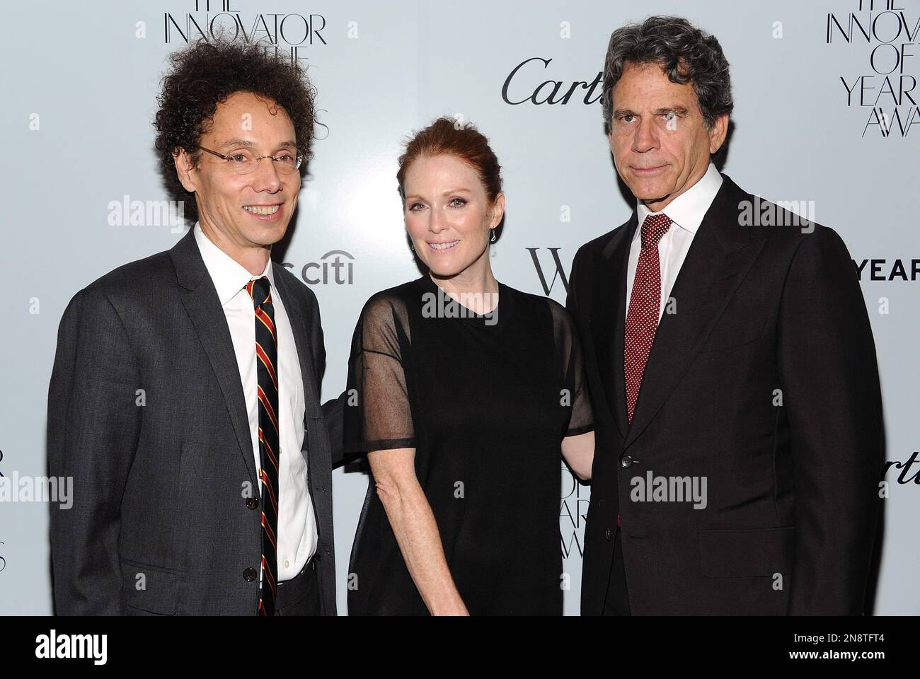 Journalist Malcolm Gladwell, actress Julianne Moore, honoree Eric ...