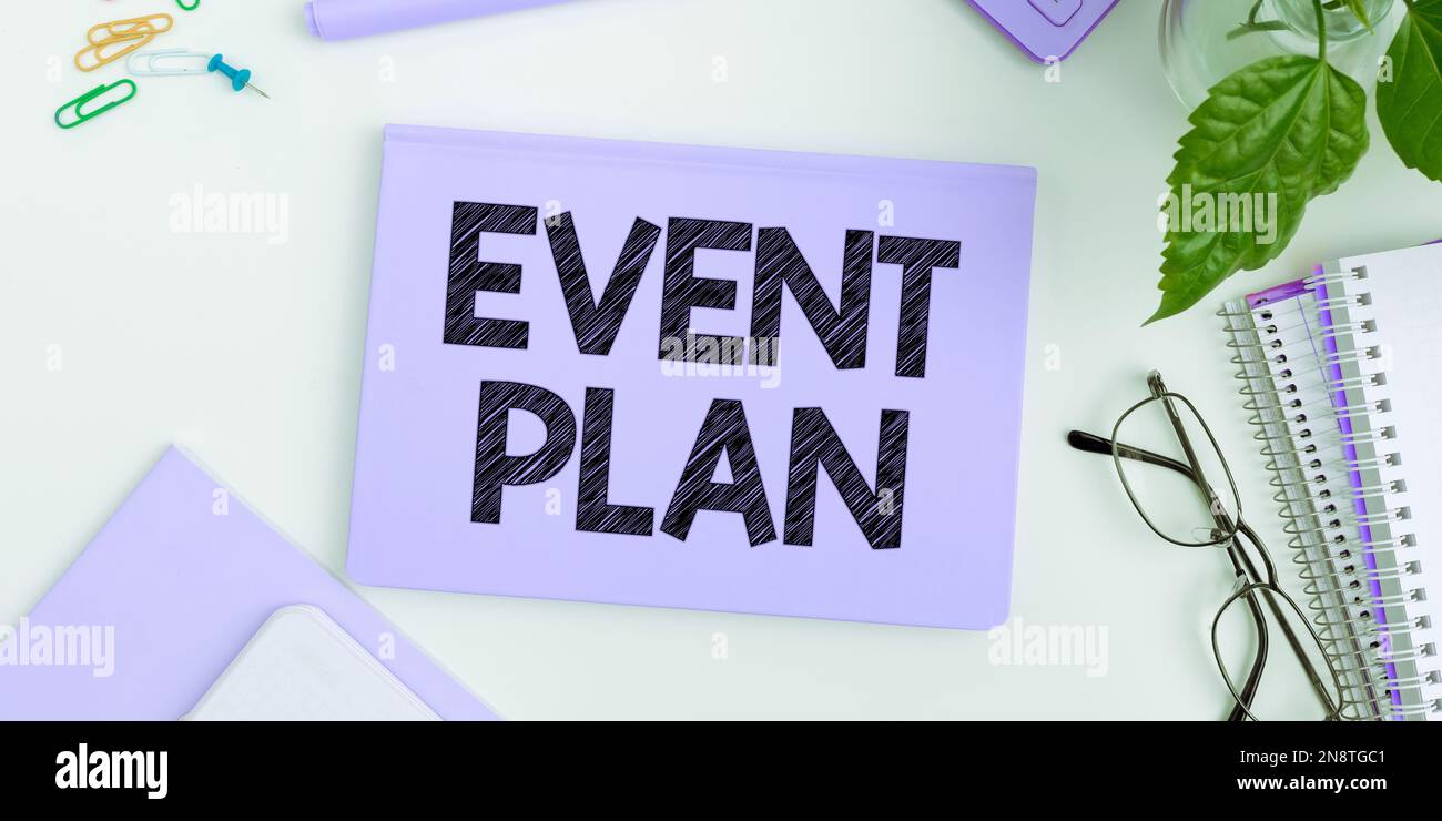 Writing displaying text Event Plan. Business concept Process of ...