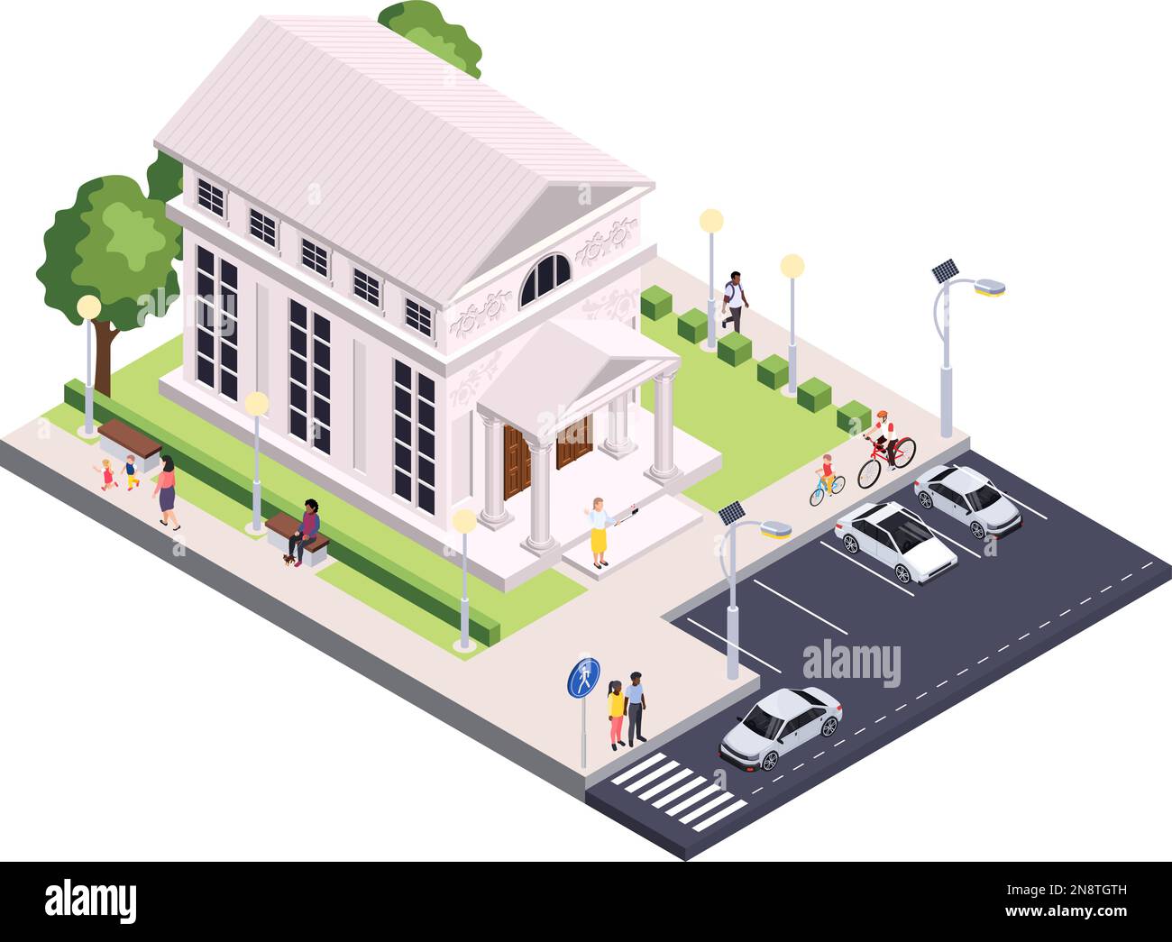 Historic mansion front entrance Stock Vector Images - Alamy