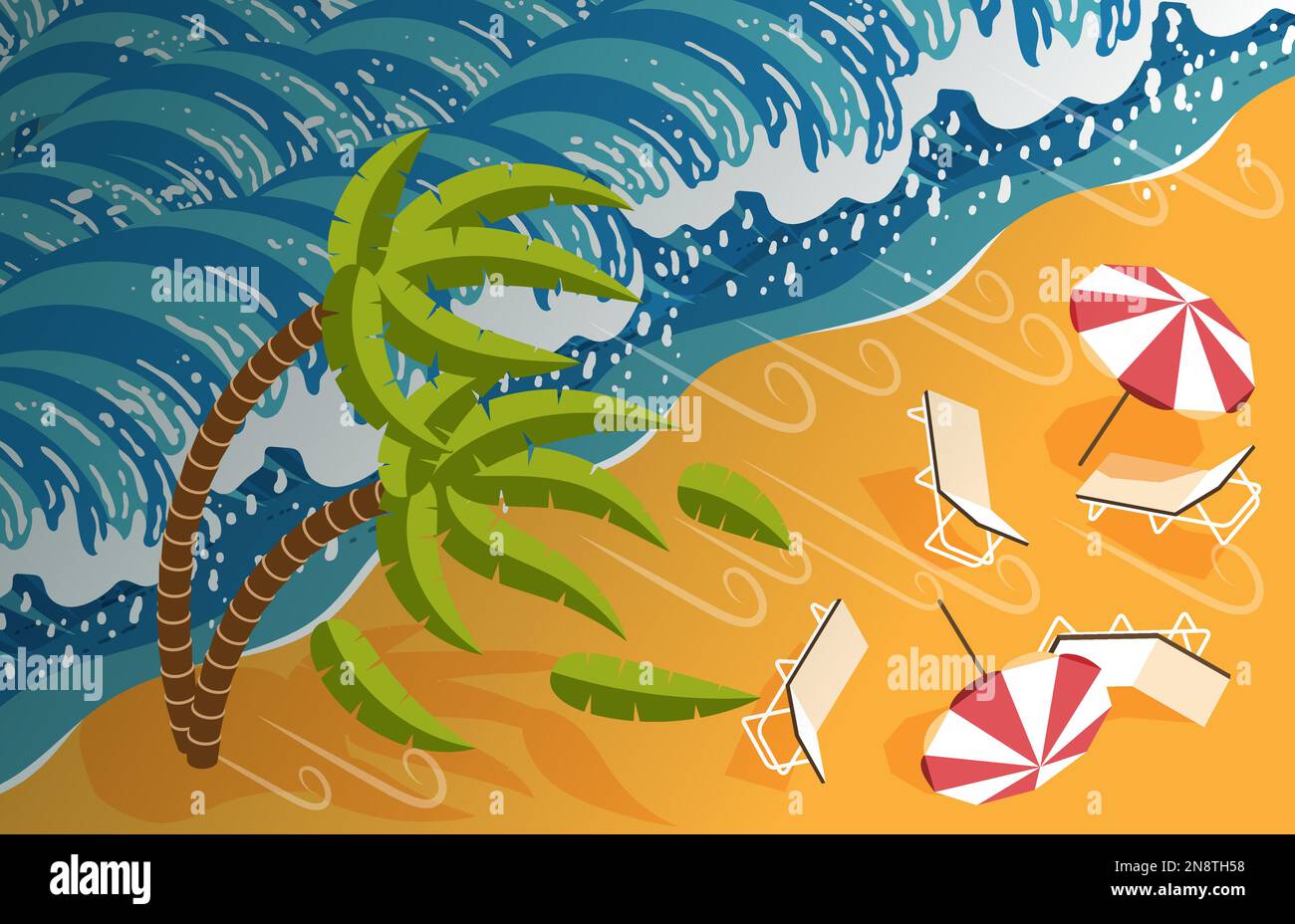 Seaside temperature Stock Vector Images - Alamy