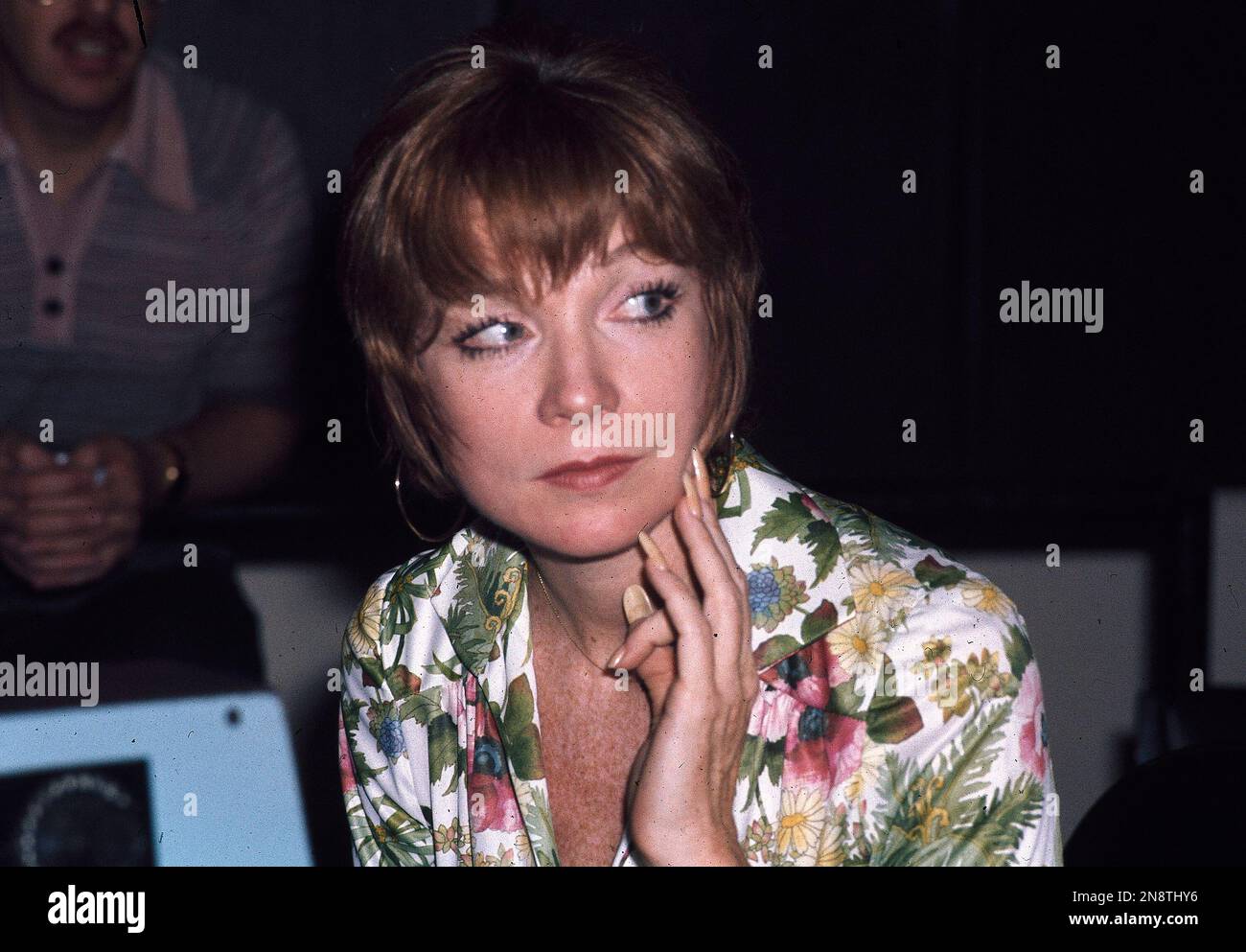 Actress Shirley Maclaine Is Shown Backstage At The Palace Theater Where