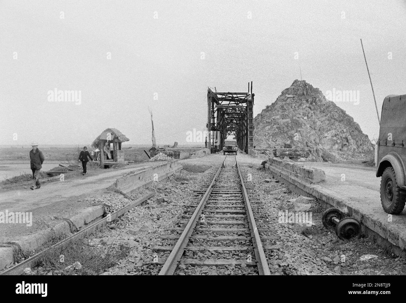 A truck on railroad tracks in Vietnam is shown, March 10, 1970. (AP ...