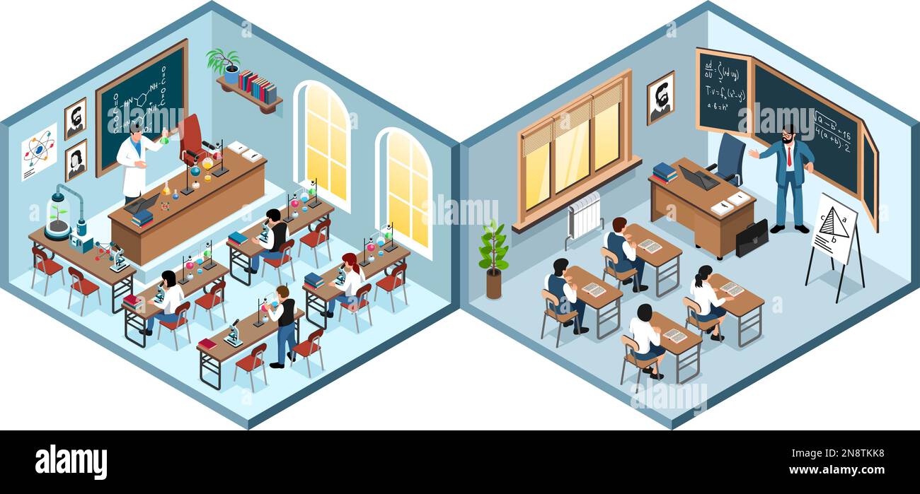 Isometric class interior isolated concept two classes sit at their ...