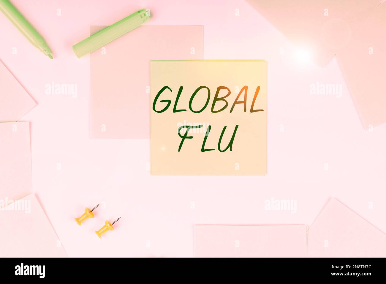 Conceptual caption Global Flu. Conceptual photo Common communicable ...