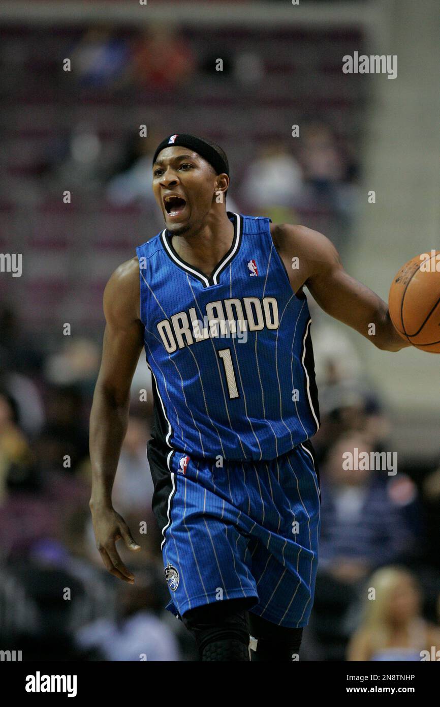 Orlando Magic guard Armon Johnson brings the ball up court against the ...