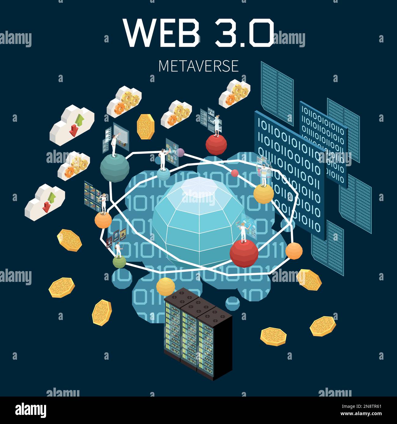 Metaverse connection icons Stock Vector Images - Alamy