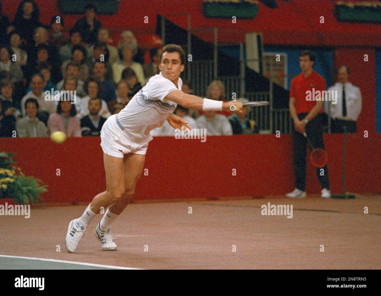 Ivan Lendl, during final match against Kenri Leconte in the Benson and ...