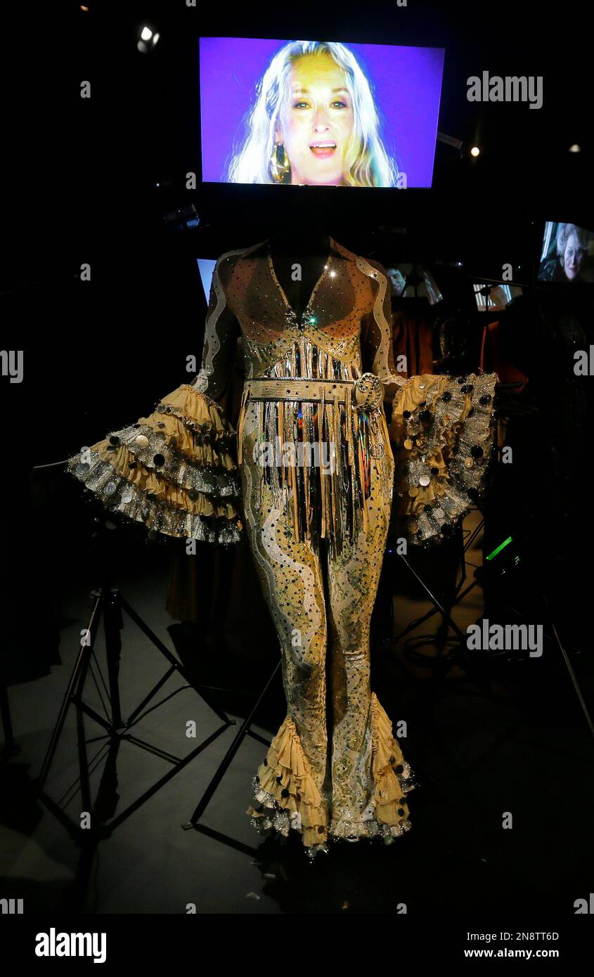 A costume designed by Ann Roth and used in the 2008 film Mamma Mia for ...