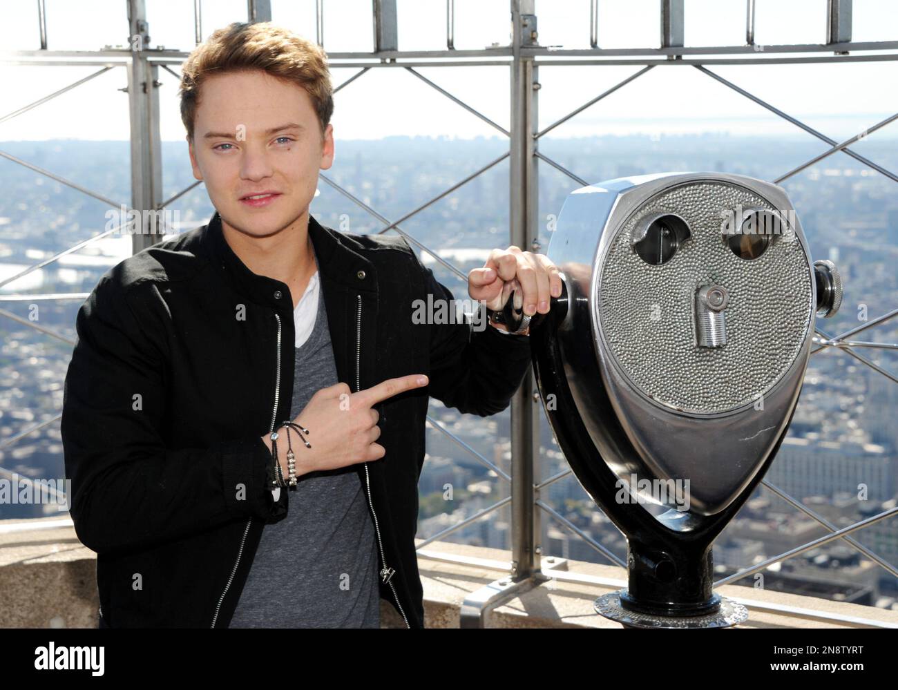 British pop singer Conor Maynard makes an appearance at the Empire ...