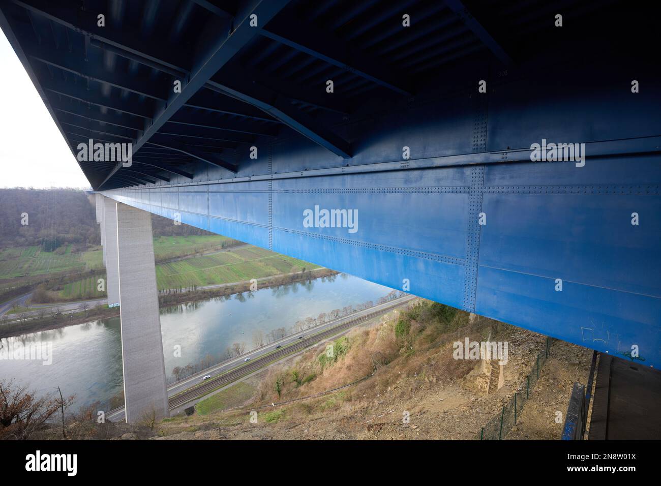 Winningen, Germany. 06th Feb, 2023. The Moselle Valley Bridge of the ...