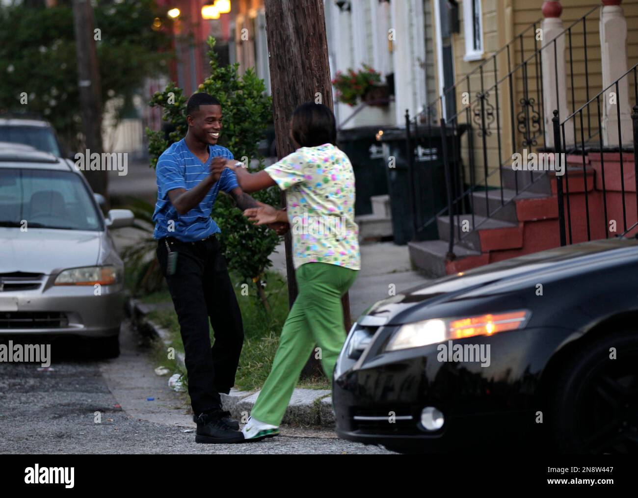 In this Oct. 11, 2012 photo, Kyron Chapman and his girlfriend Jasmine ...