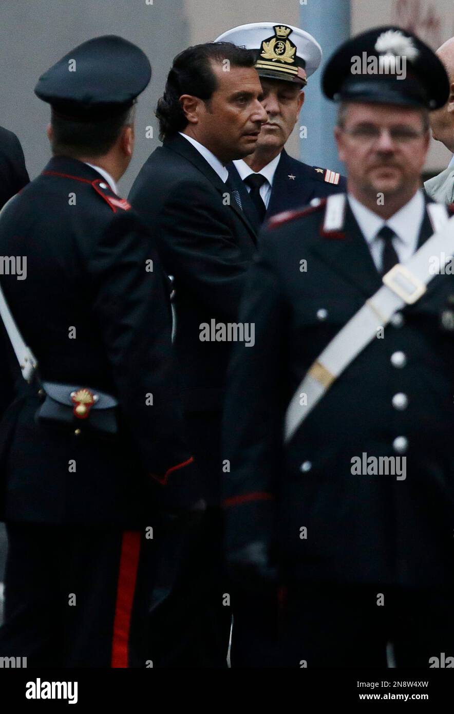 Francesco Schettino, the former captain of the cruise ship Costa ...