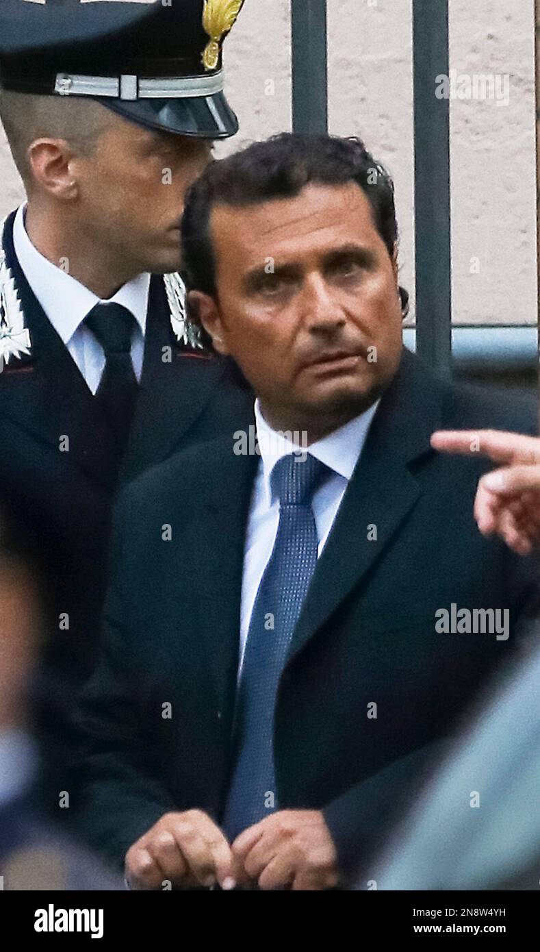 ** ALTERNATE CROP ** Francesco Schettino, the former captain of the ...