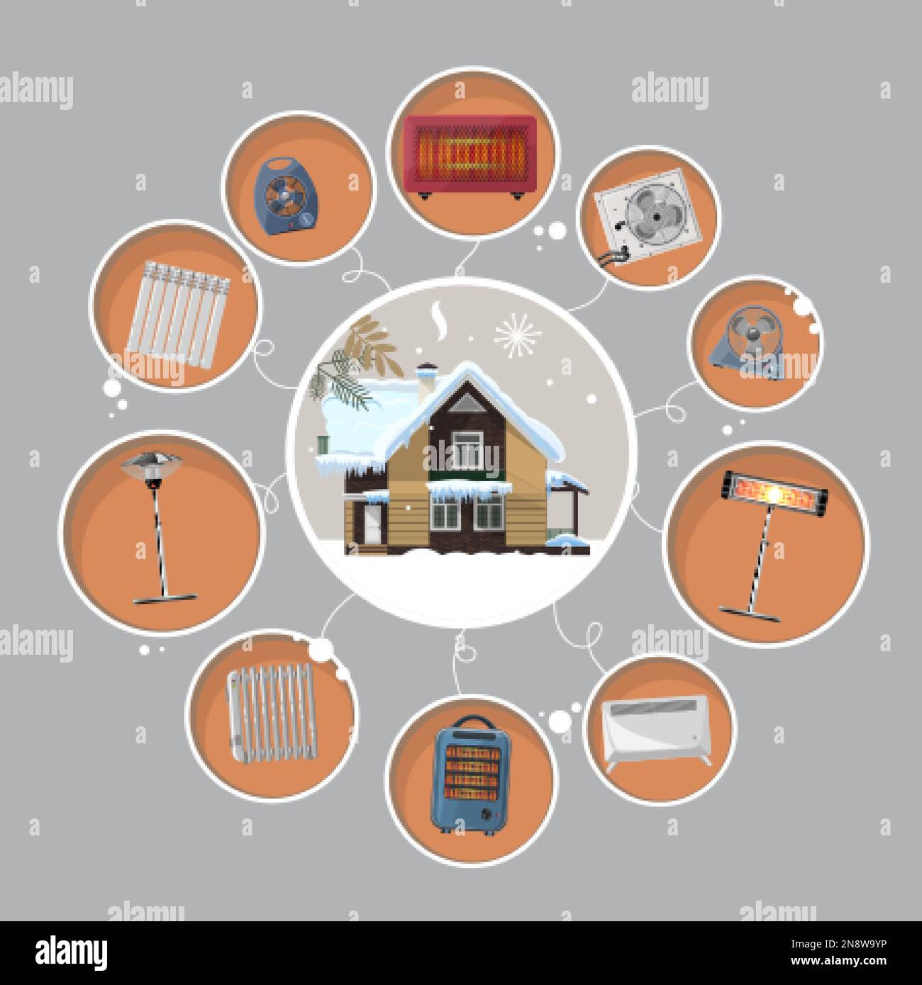 Outdoor heating vector vectors hi-res stock photography and images - Alamy