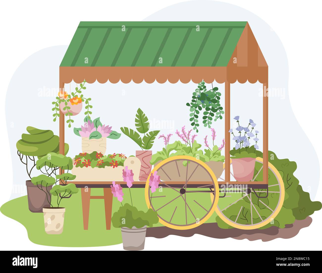 Garden market stall Cut Out Stock Images & Pictures - Alamy
