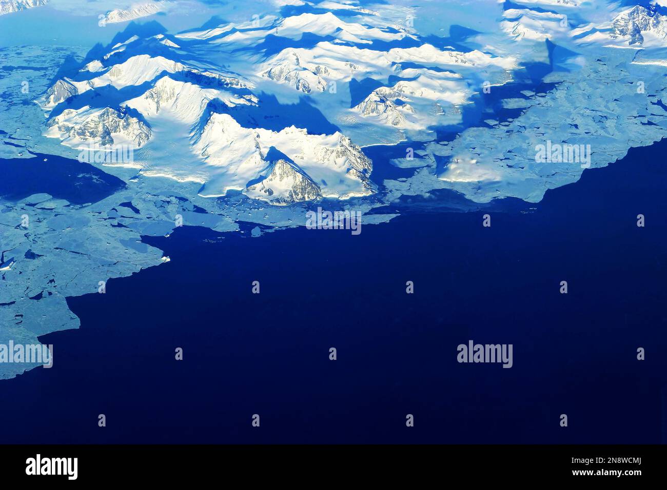 Antarctica from space, melting ice. Elements of this image furnished by ...