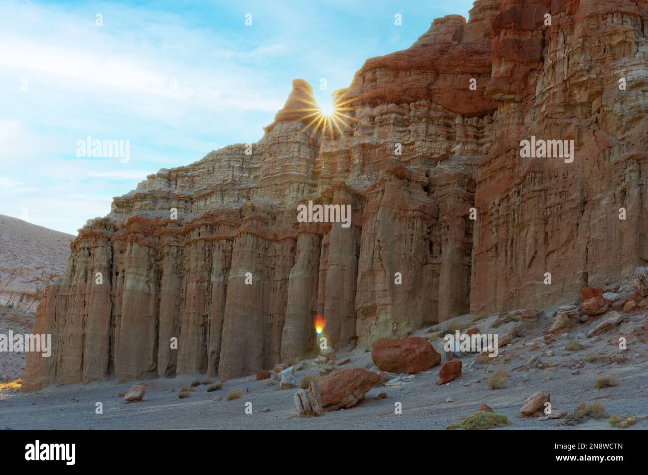 Red Rock Canyon State Park in the Mojave Desert, California. Sun ...