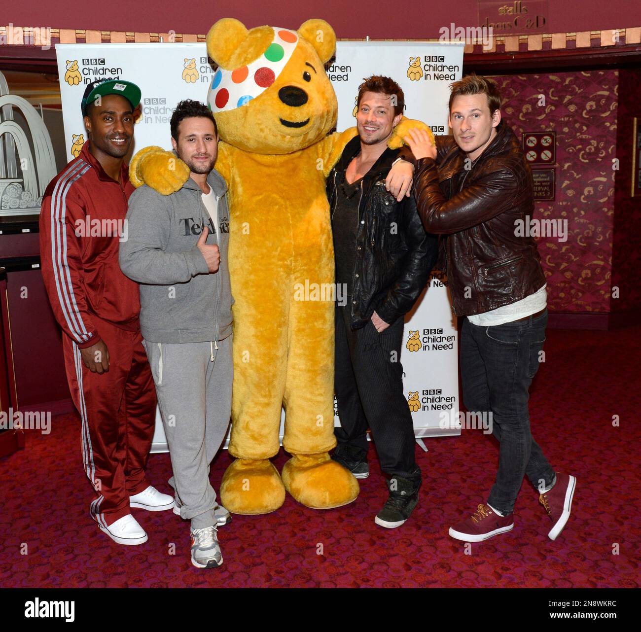 Simon Webbe, Antony Costa, Pudsey, Duncan James, Lee Ryan of Boy Band ...