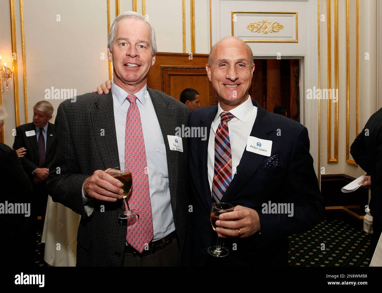 Paul Le Blanc and Peter Lewis are seen at Moffitt Cancer Center ...