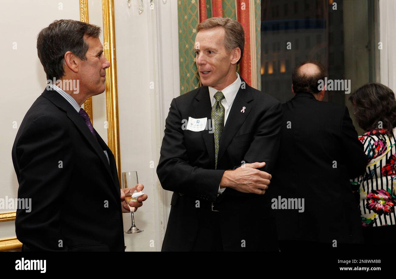 Dr. Alan List talks to guests at Moffitt Cancer Center reception at the ...