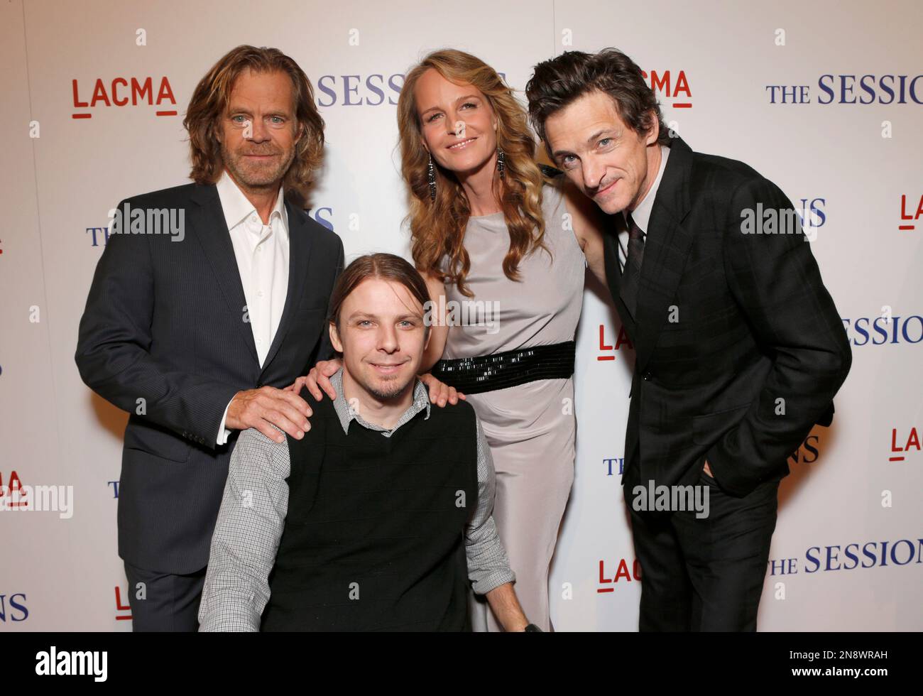 William H. Macy, Tobias Forrest, Helen Hunt, and John Hawkes attend Fox ...