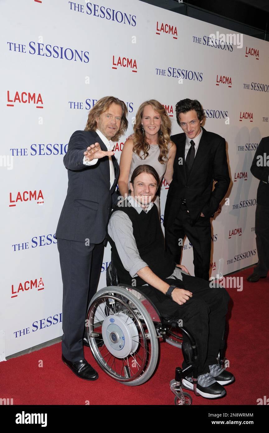 William H. Macy, from left, Tobias Forrest, Helen Hunt, and John Hawkes ...
