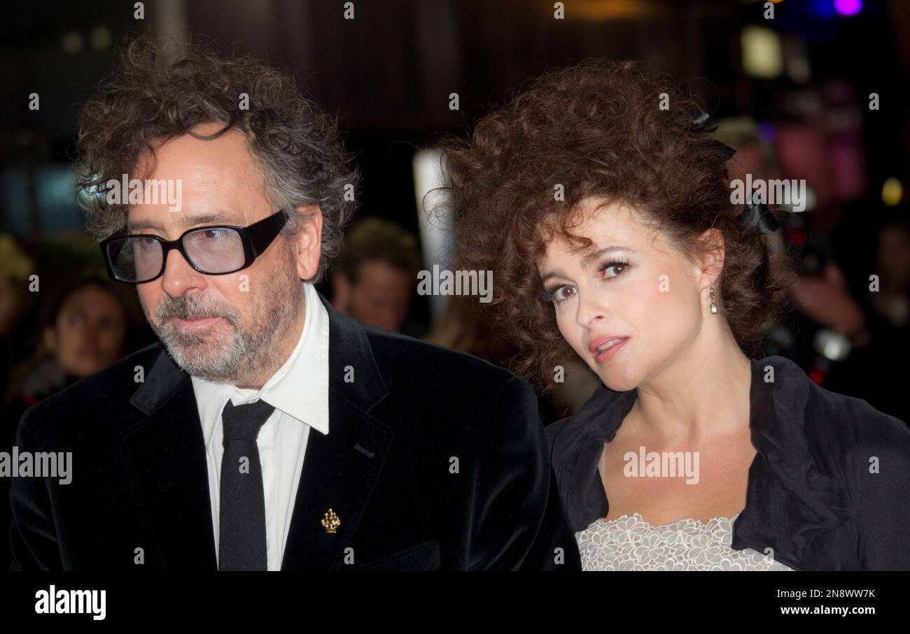 Tim Burton and wife Helena Bonham-Carter arrive at a gala screening for ...
