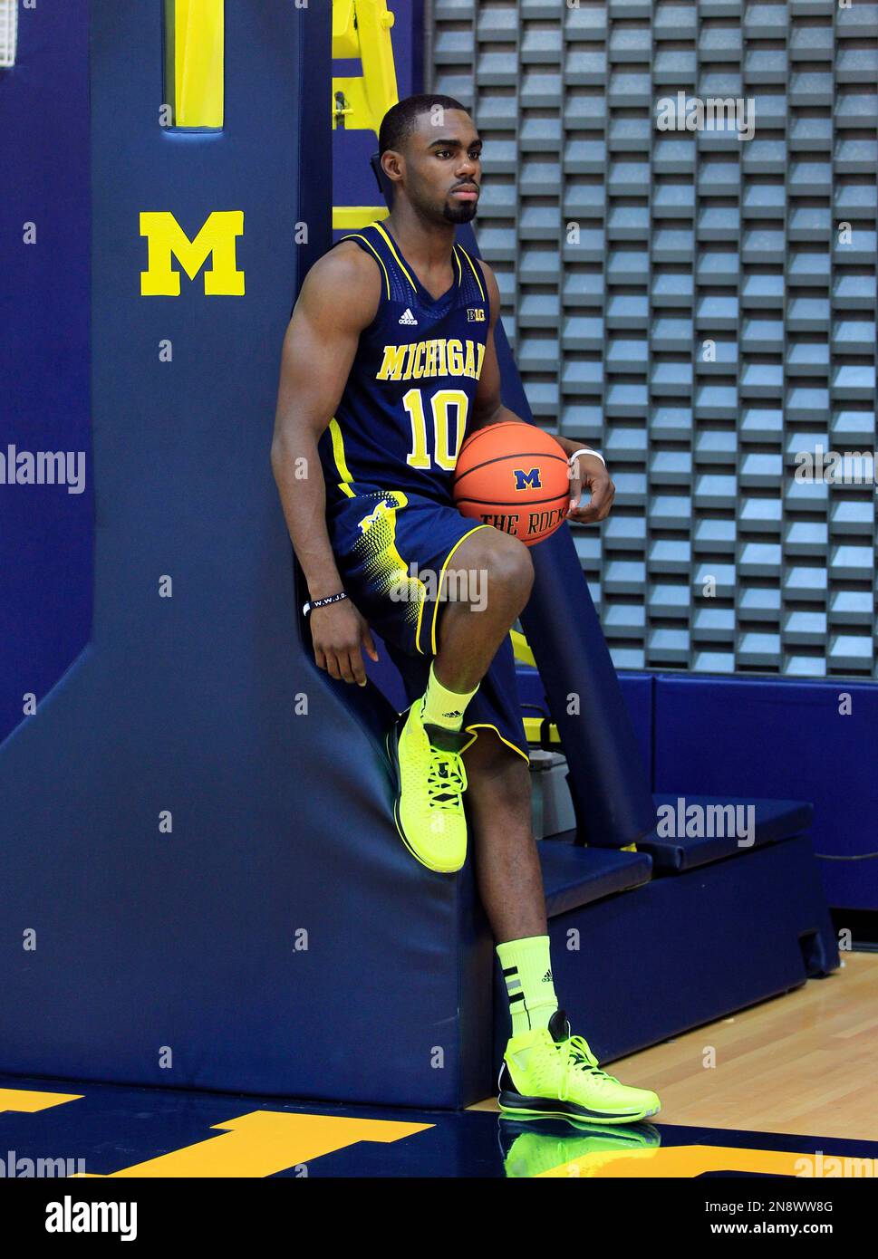 Michigan guard Tim Hardaway Jr., poses during the team's media day in ...