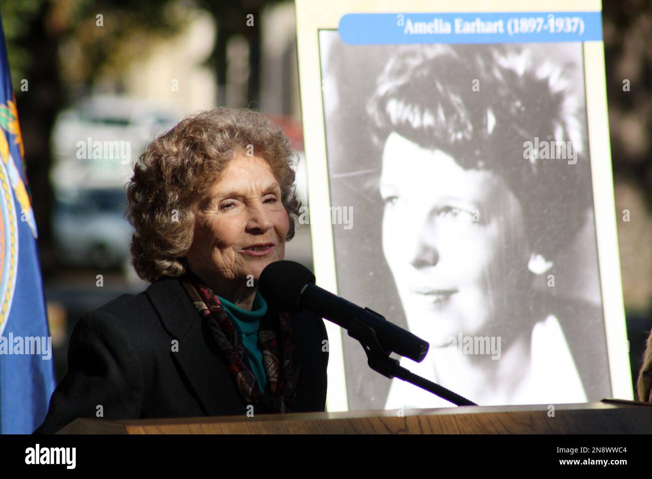 Louise Foudray, of the Amelia Earhart Birthplace Museum, in Atchison ...