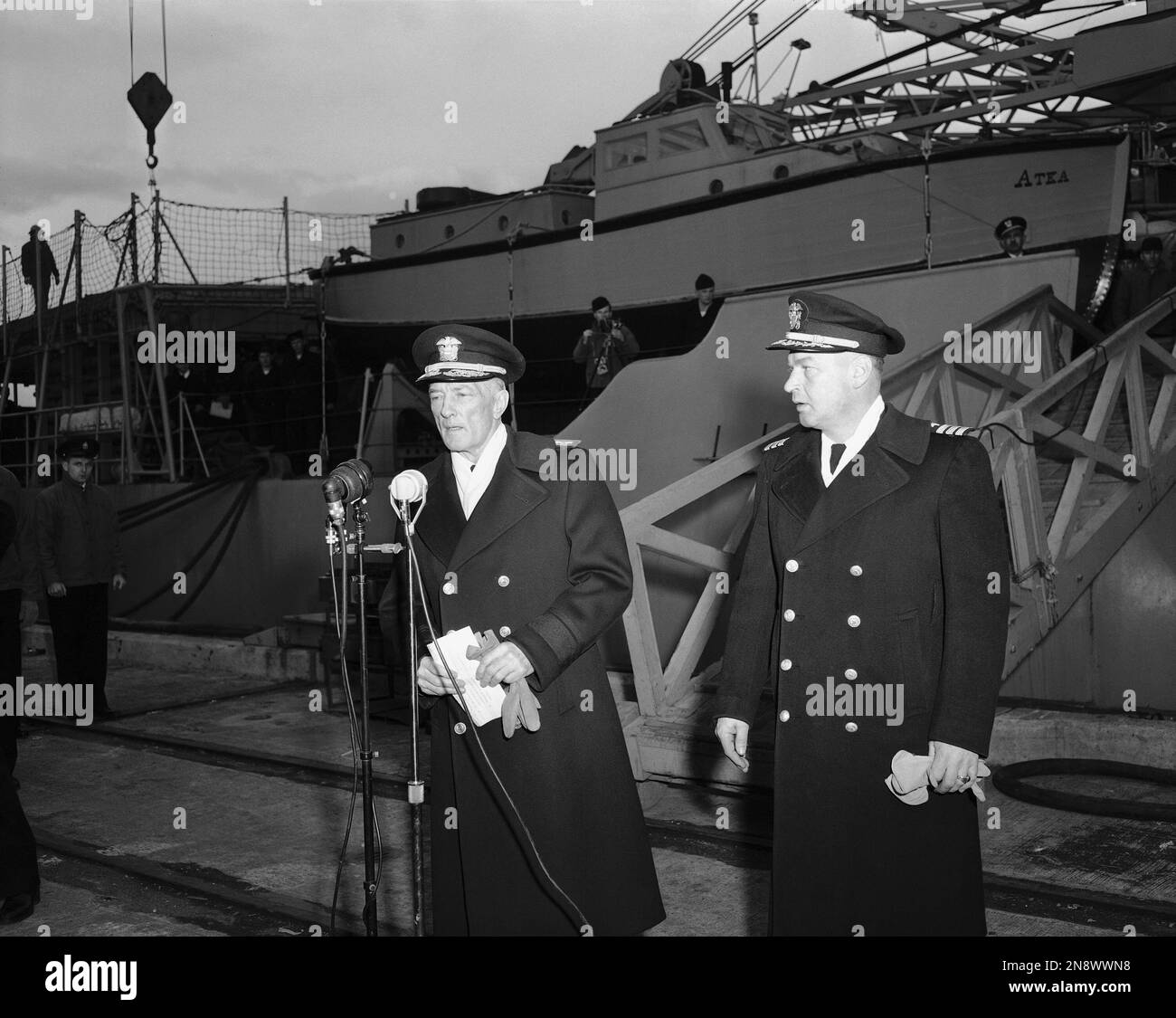 Rear Admiral Richard E. Byrd, USN, delivers message from Secretary of ...