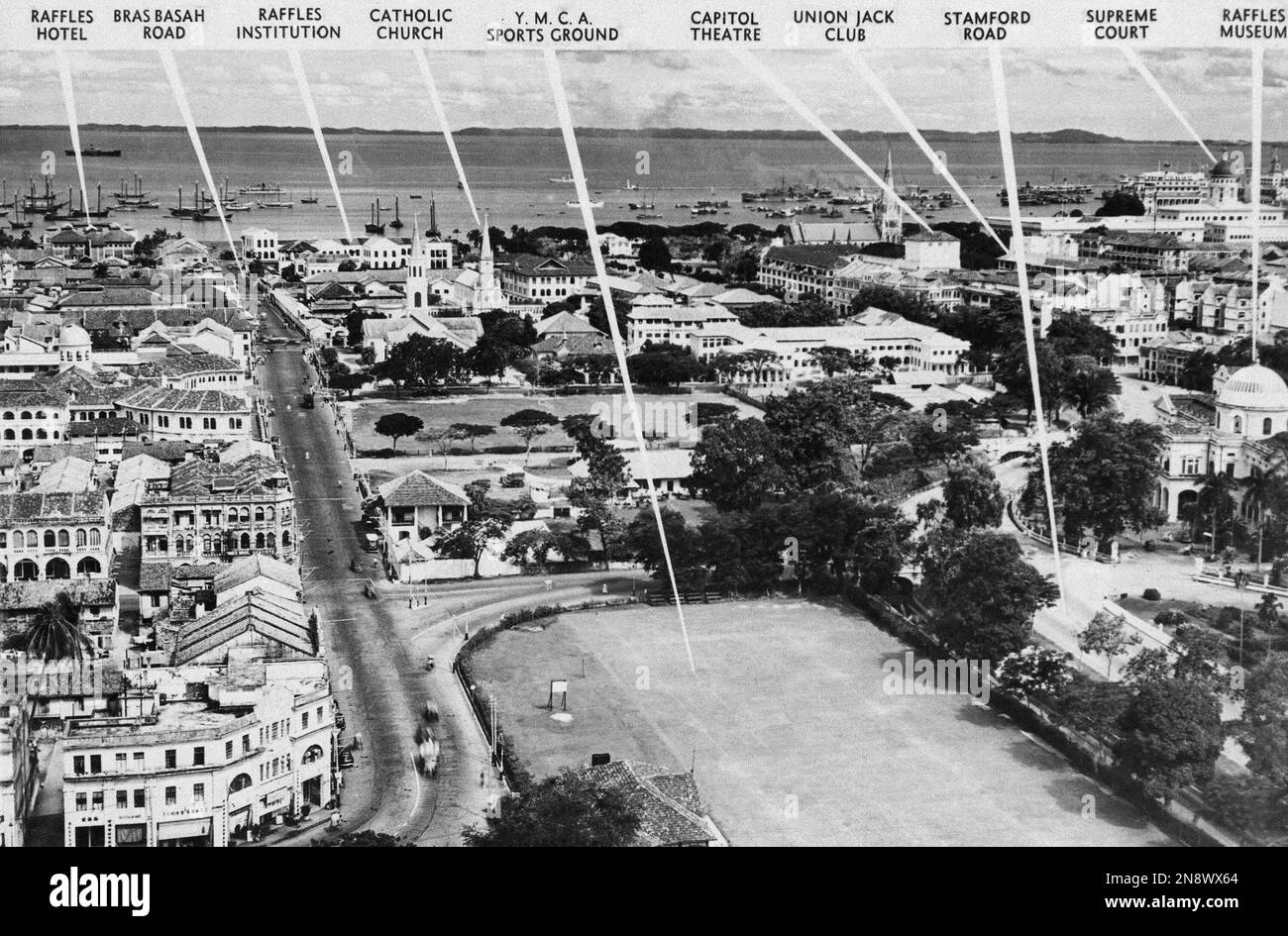 Many of Singapore's famous buildings are identified in this picture of ...