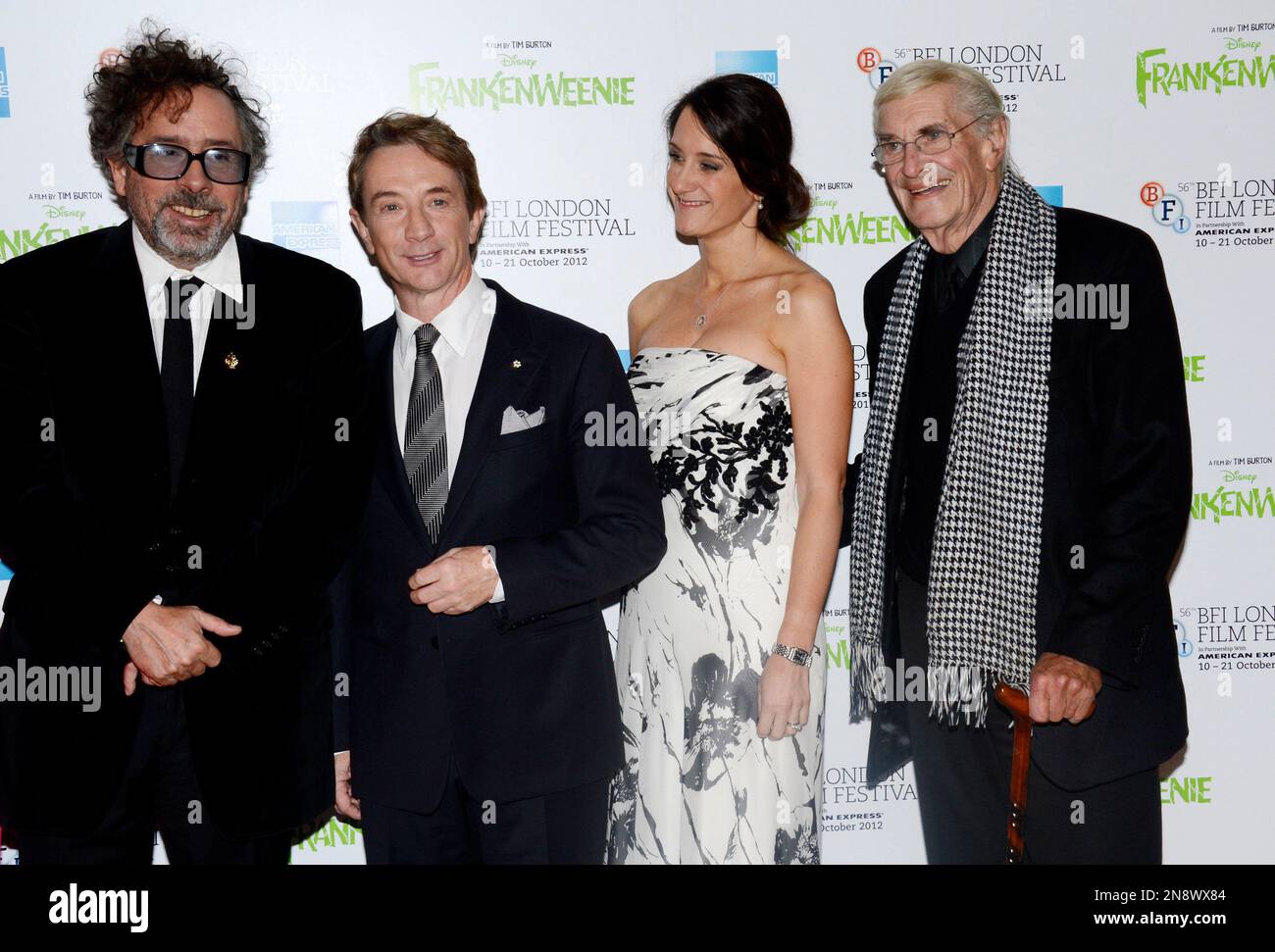 Tim Burton, Martin Short, Alison Abbate, Martin Landau poses at London ...