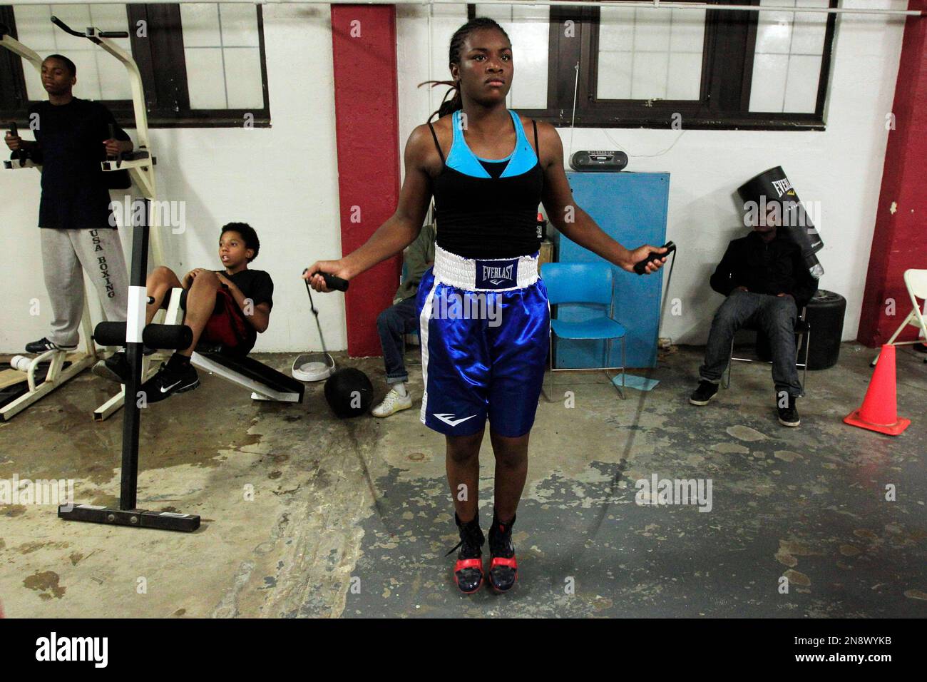 In this Sept. 18, 2012, photo, Olympic gold medal boxer Claressa ...