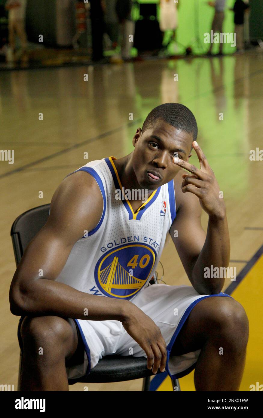 Golden State Warriors' Harrison Barnes during media day at an NBA ...