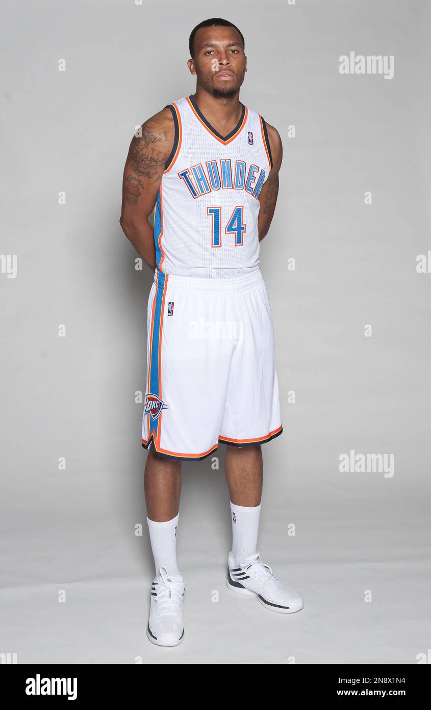 Oklahoma City Thunder's Daequan Cook poses for a photo during media day ...